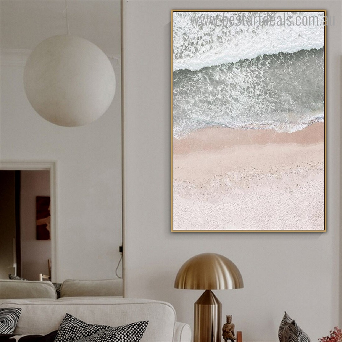 Buy Green Sand Canvas Print Wall Art Decor.