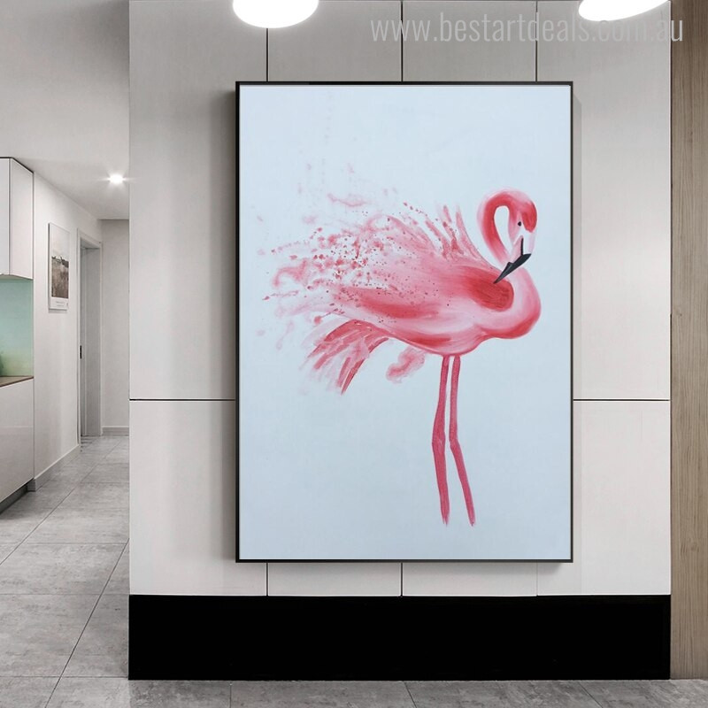 Buy Two Flamingo Canvas Print Wall Art Decor.