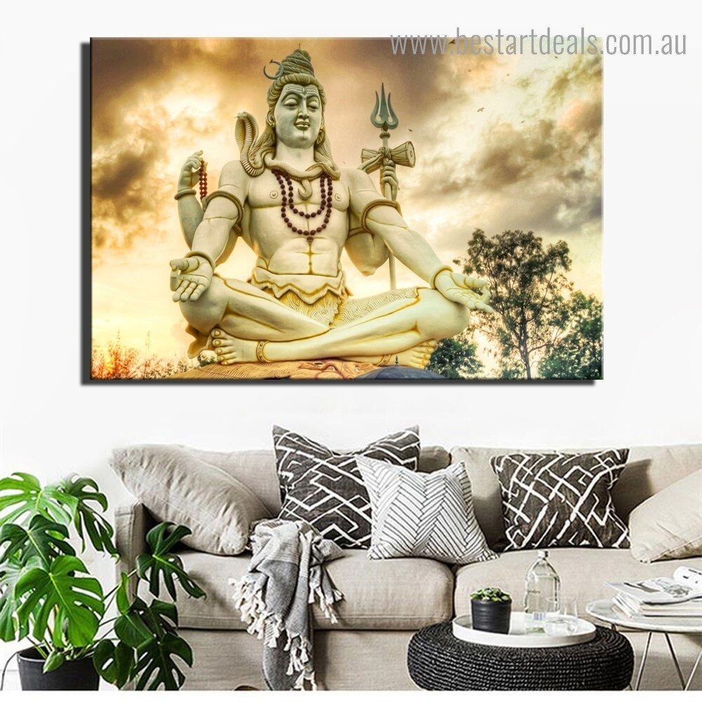 Buy Shiva Sculpture Canvas Print Wall Art Decor.
