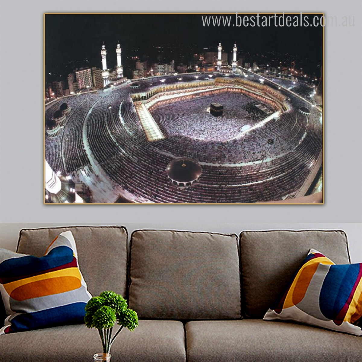 Buy Islamic Mecca Canvas Print Wall Art Decor.