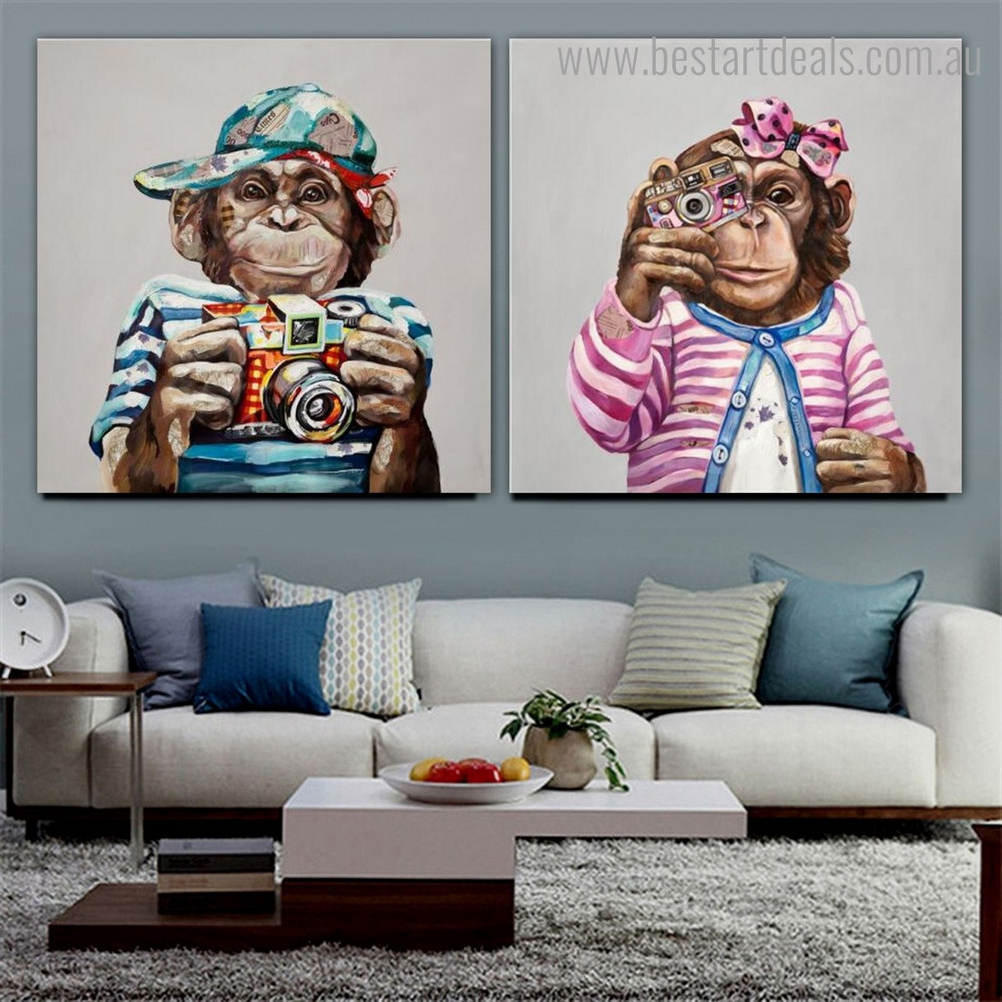 Buy Colorific Tigers Canvas Print Wall Art Decor.