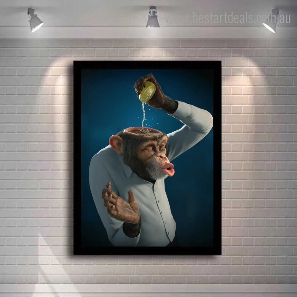 Buy Thinking Monkey Canvas Print Wall Art Decor.