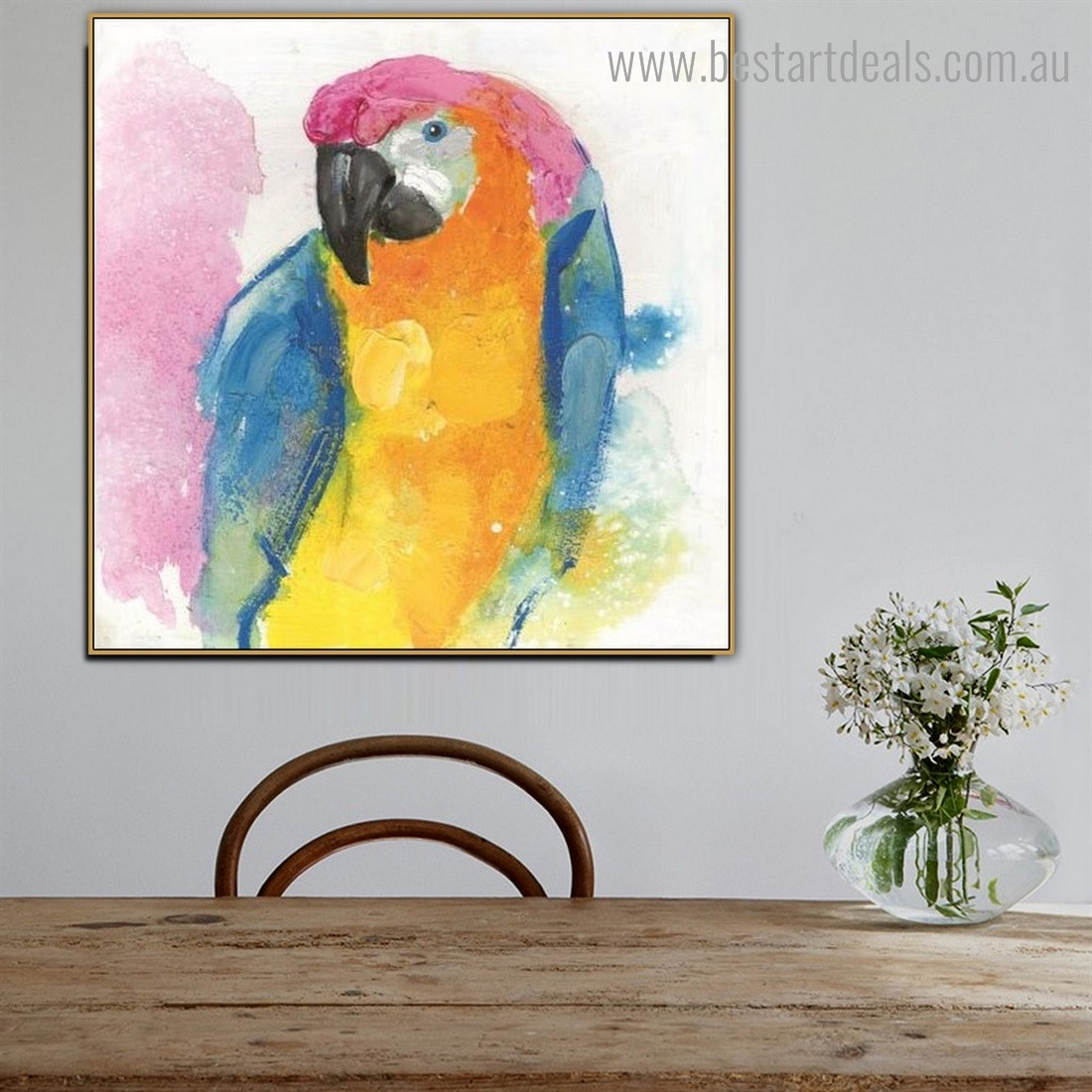Buy Macaw Canvas Print Wall Art Decor.