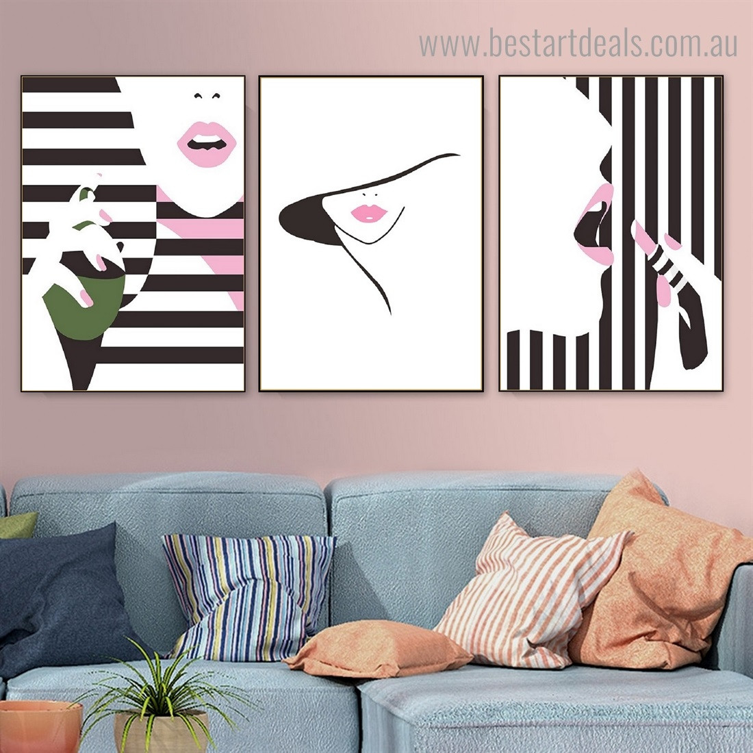 Buy Champagne Lipstick Canvas Print Wall Art Decor.