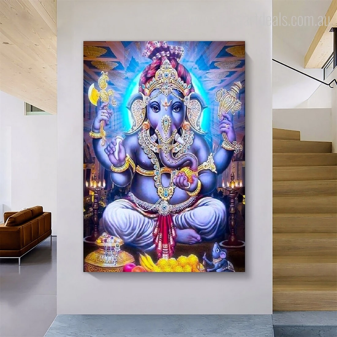 Buy Ganesha Canvas Print Wall Art Decor.
