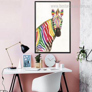 Buy Calico Zebra Canvas Print Wall Art Decor.