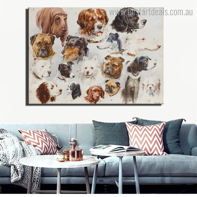 Buy Dog Breed Canvas Print Wall Art Decor.