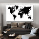 Buy Ink Map Canvas Print Wall Art Decor.