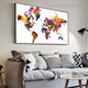 Buy Global Map Canvas Print Wall Art Decor.