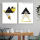 Buy Two Triangles Canvas Print Wall Art Decor.