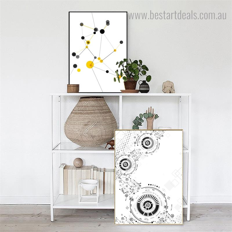 Buy Circular Effect Canvas Print Wall Art Decor.