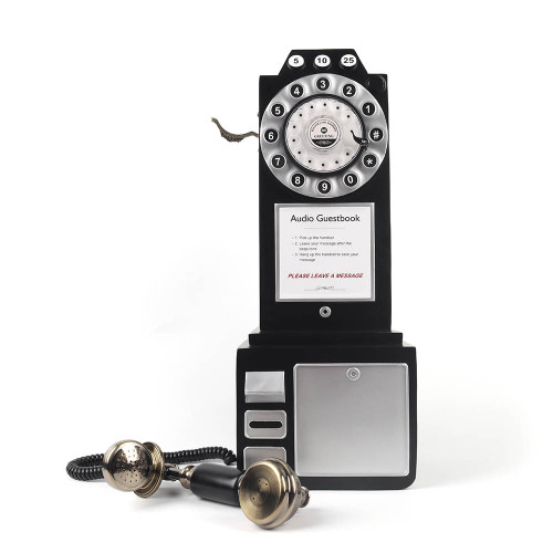 BLACK PAYPHONE STYLE AUDIO GUEST BOOK PHONE | AUDIO GUEST BOOK