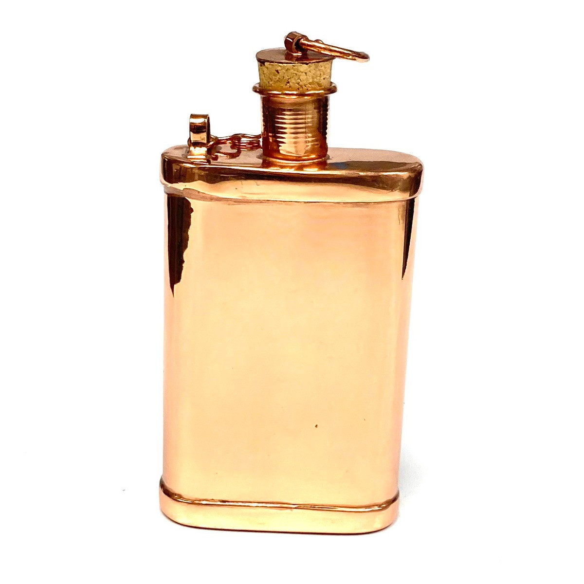 Historical Replication Copper Flask with Cork Top and Copper Chain ...