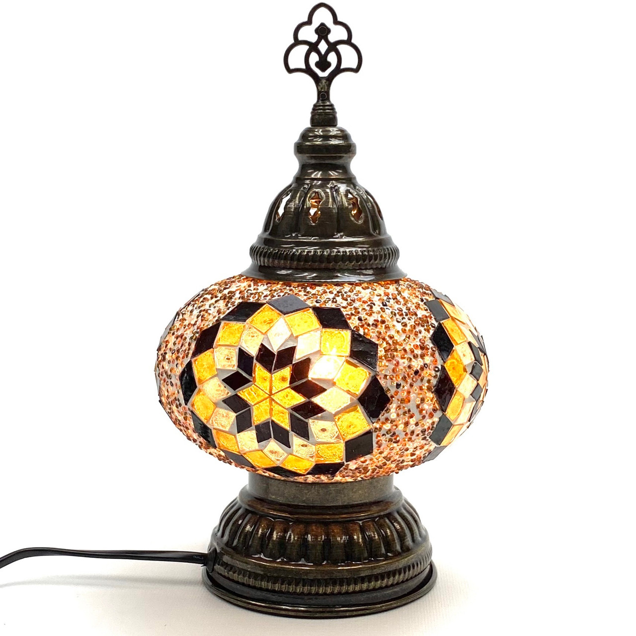 Short and Squat Lamp Handmade Turkish Mosaic Glass Shade - MB3 Squat ...