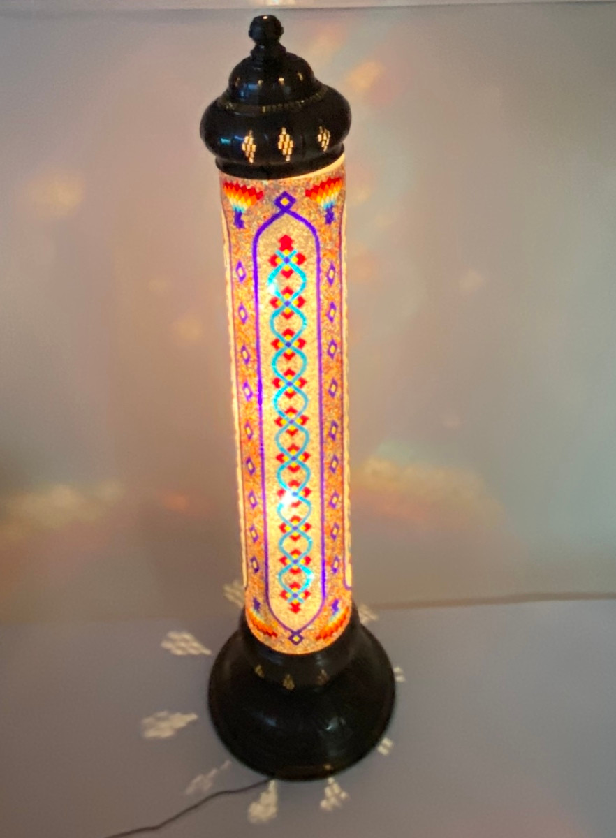 Giant Cylinder Barber Pole 6 Feet Tall Mosaic Turkish Light- 1 Count ...
