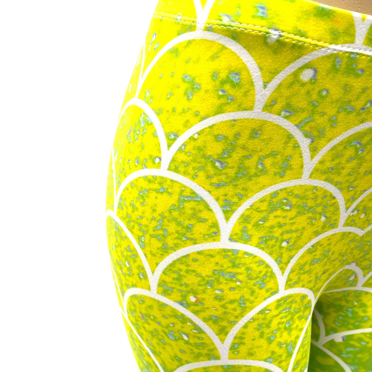 Lime Green Mermaid Scales Pants Leggings One Size Fits Most - Paykoc ...