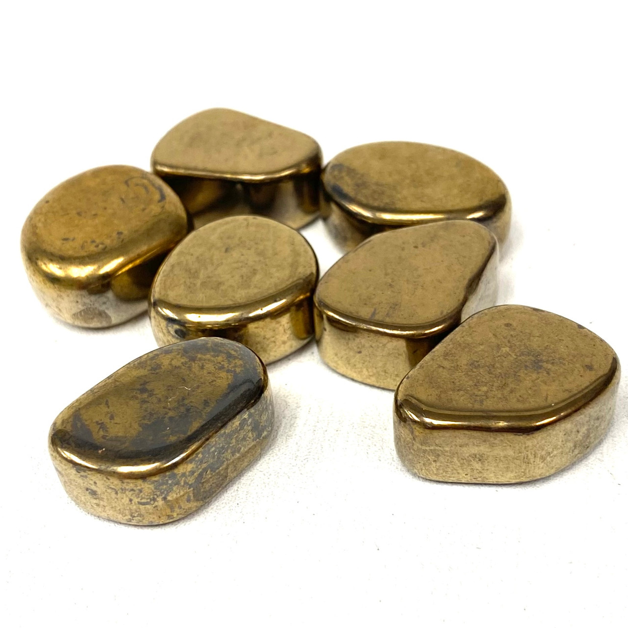 Gold Hematite Non Magnetic Tumbled by the Pound - Paykoc Imports, Inc.
