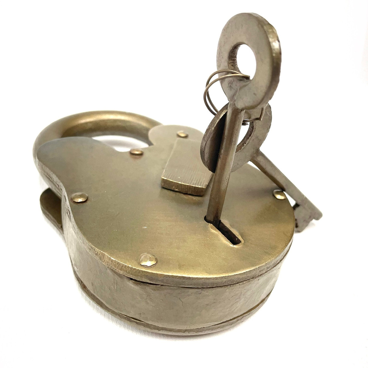 Old Metal Lock and Keys 4x6" - Working Antique Replica - Paykoc Imports ...