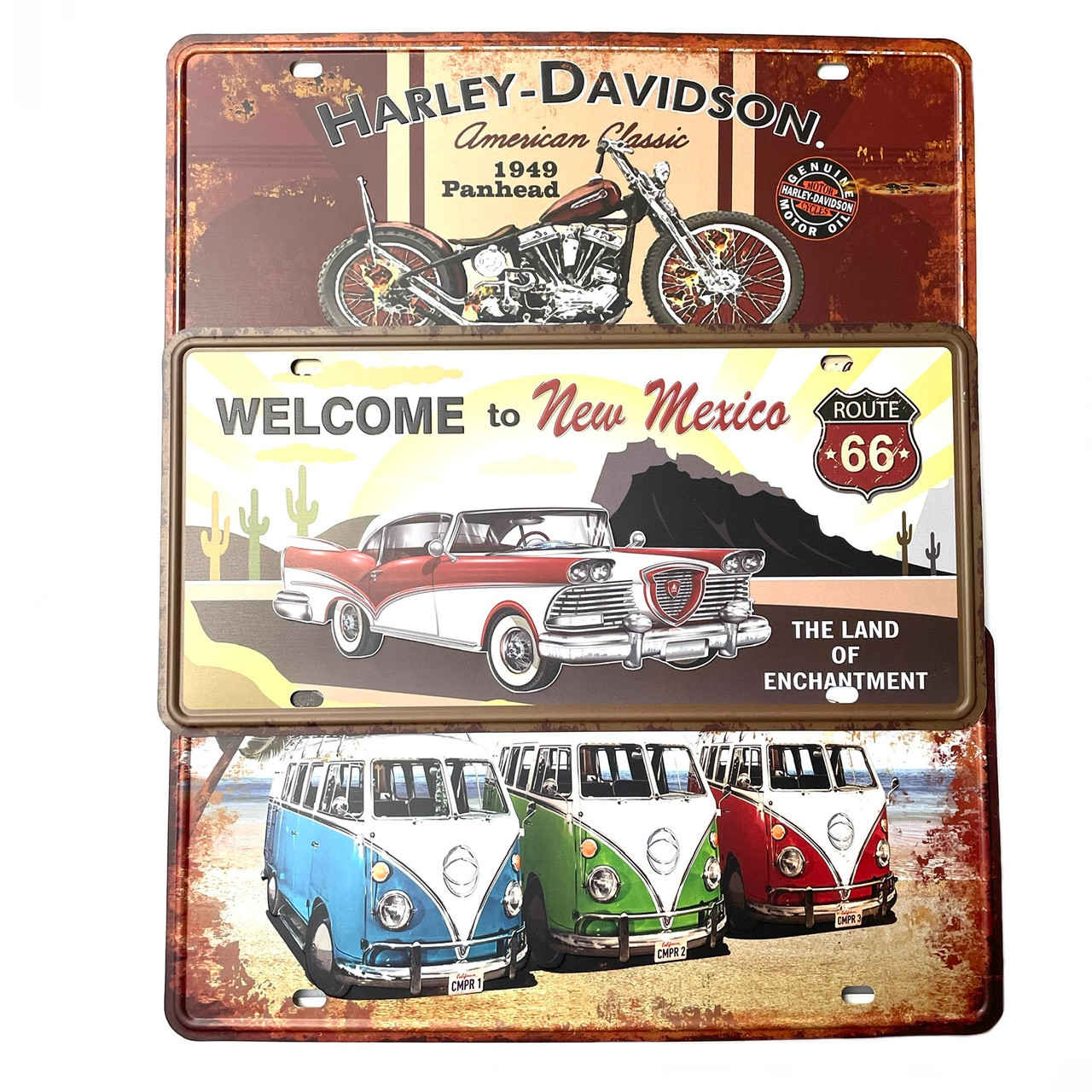 Tin License Plates Assorted Styles 1 Count - Paykoc Imports, Inc.