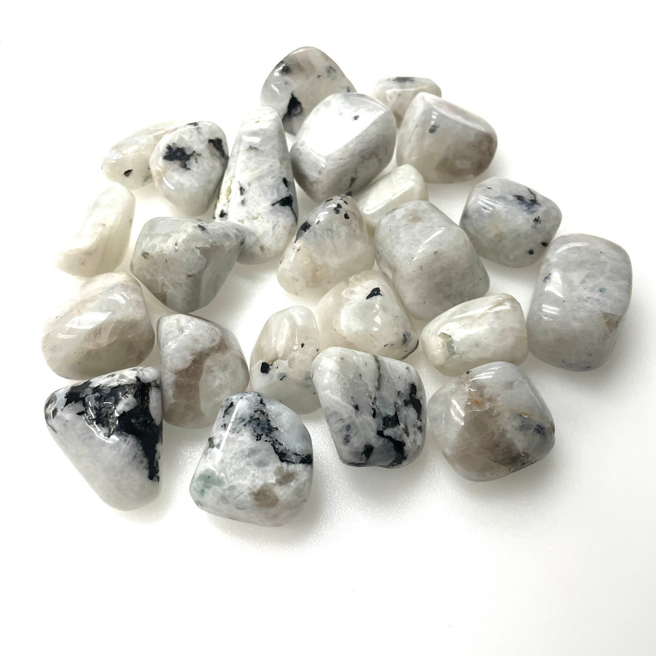 White Rainbow Moonstone Tumbled by the Pound 1"-2" Pieces - Paykoc ...