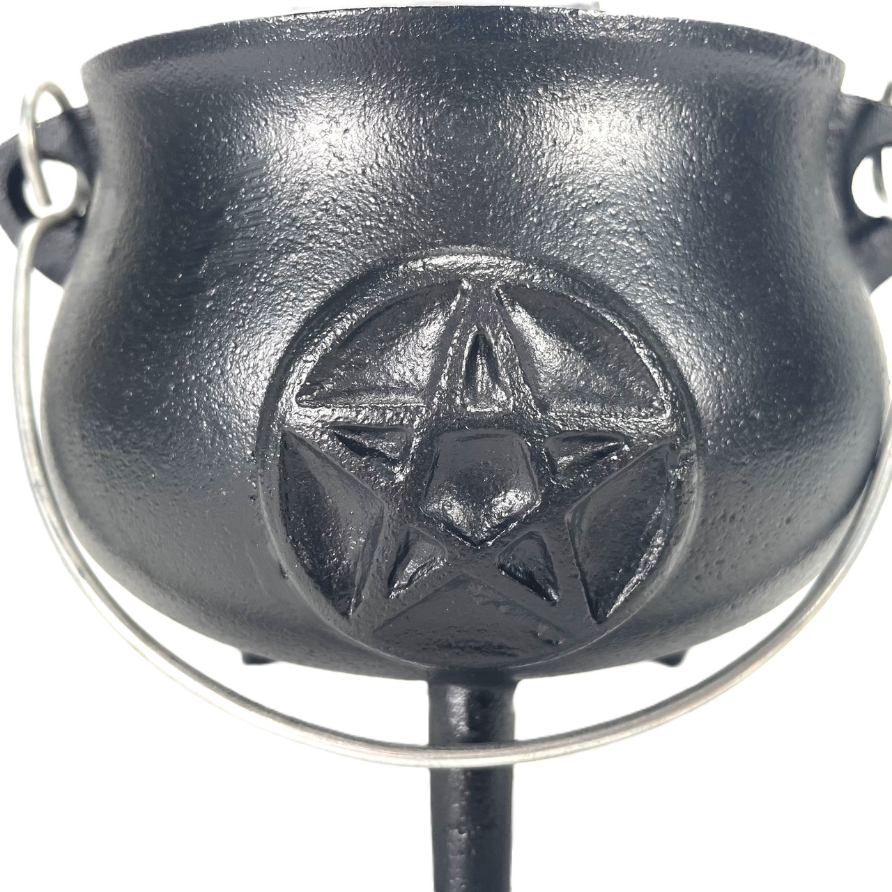 Cast Iron Cauldron with Medium Sized Pentacle - Paykoc Imports, Inc.