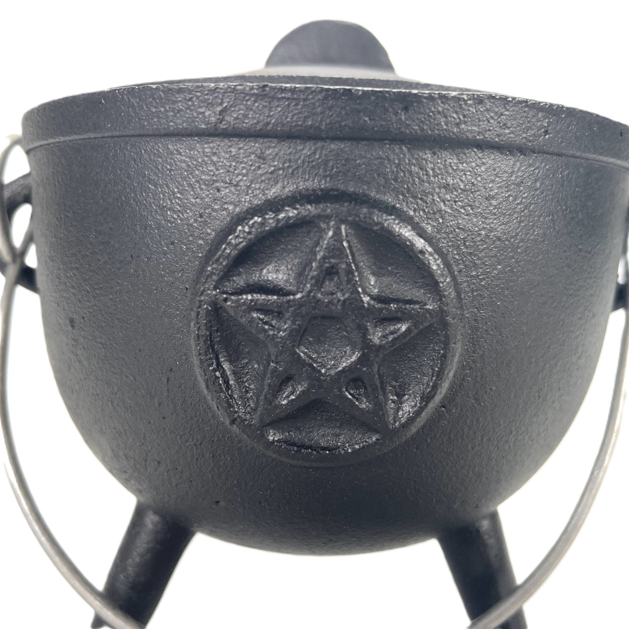 Cast Iron Cauldron with Small Pentacle - Paykoc Imports, Inc.