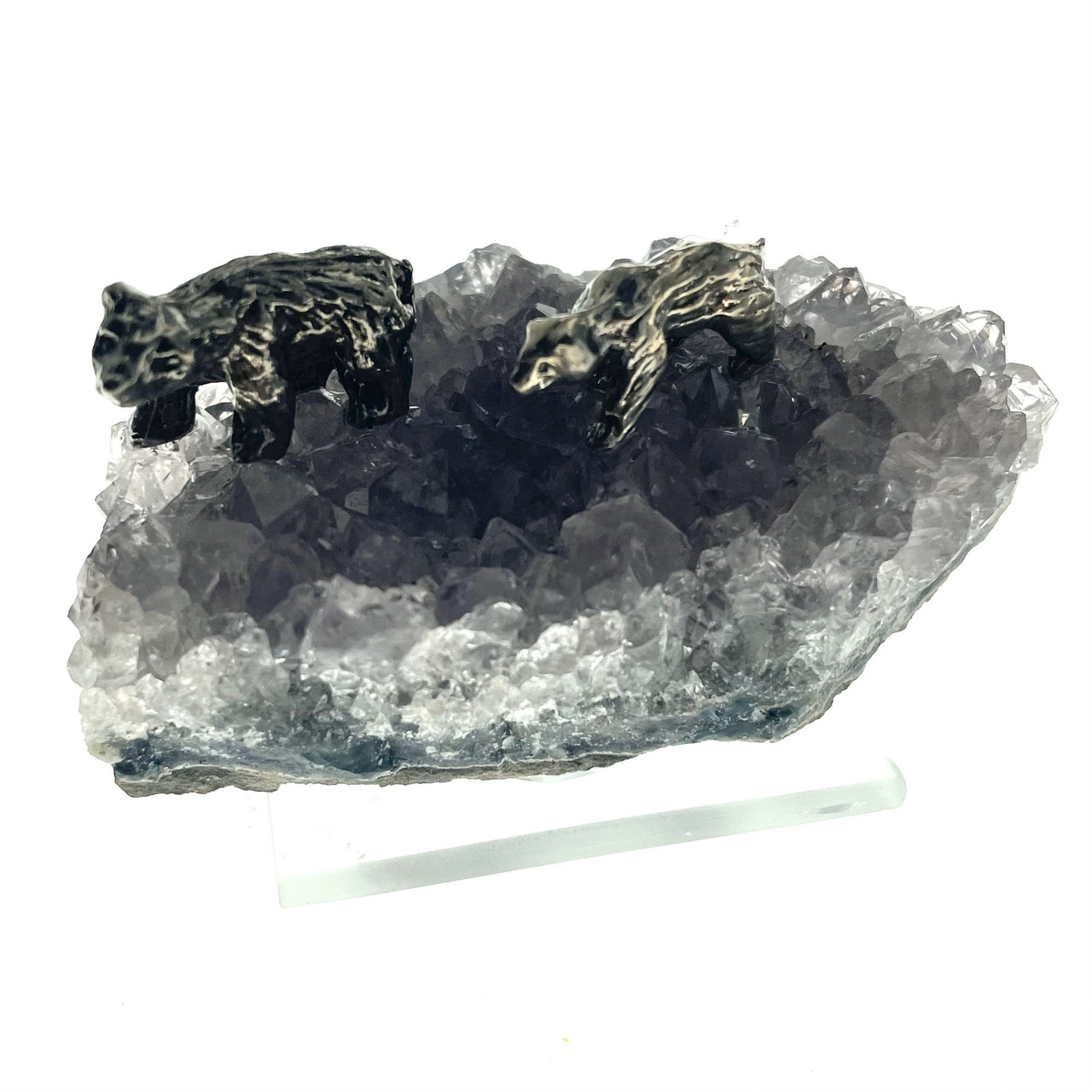 Small Pewter Figures on Amethyst Chunk 1 Count Assorted - Paykoc ...