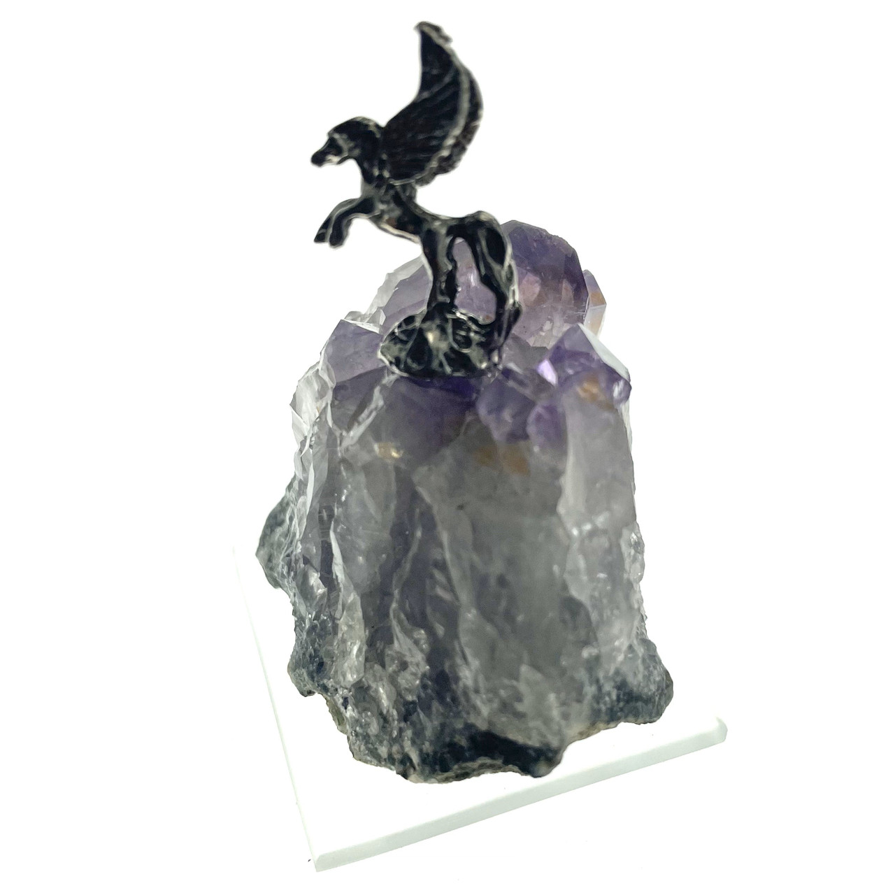 Small Pewter Figures on Amethyst Chunk 1 Count Assorted - Paykoc ...