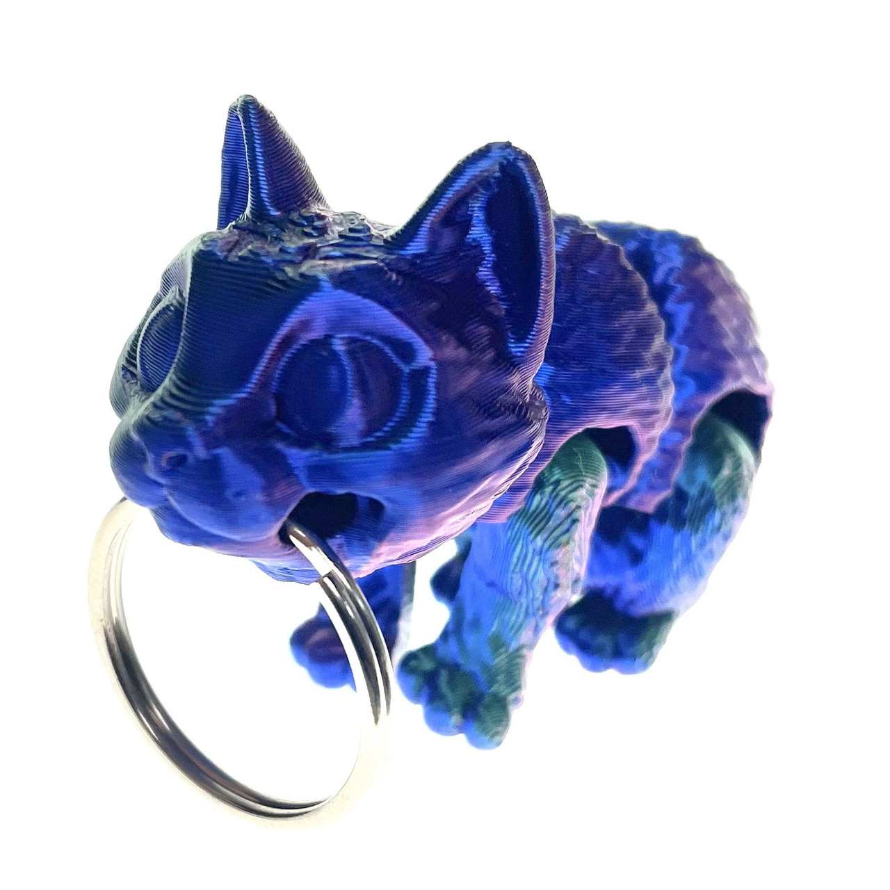 3D Printed Cat Keychain 1 Count Assorted Colors - Paykoc Imports, Inc.