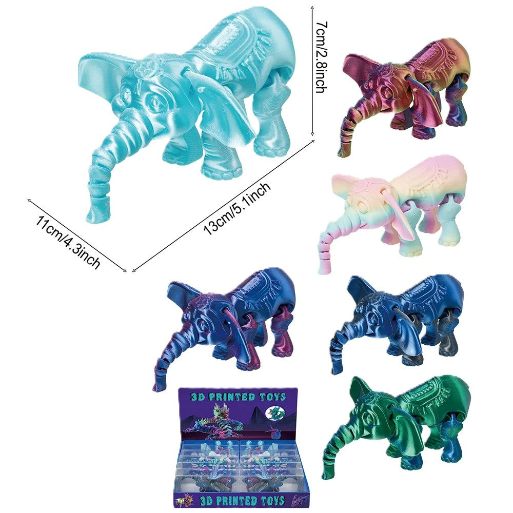 3D Printed Celebration Elephant 1 Count Assorted Colors - Paykoc ...