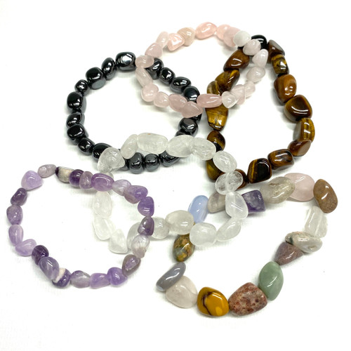 Big Tumbled Natural Mineral and Stone Bracelets Assorted 1 Count ...