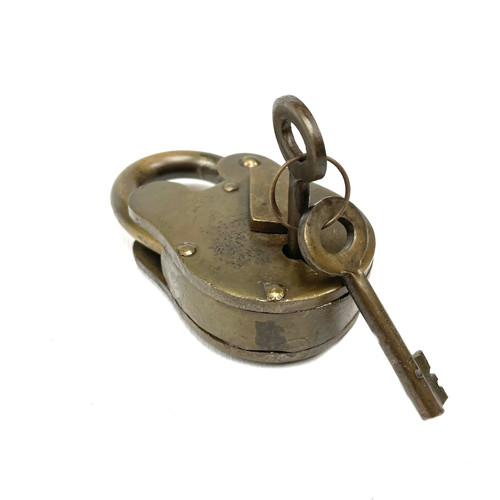 Old Metal Lock and Keys 4"x 3" - Working Antique Replica - Paykoc ...
