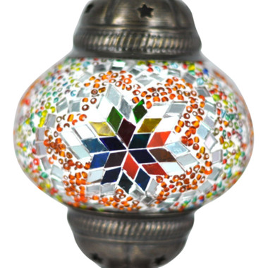 Turkish Mosaic Lamp Shade - B2 - Rainbow - Style 1 - Paykoc Imports, Inc.