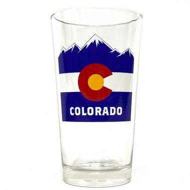 Colorado Mountain Pint Glass 16oz - Paykoc Imports, Inc.