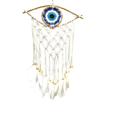 Evil Eye Almond Dream Catcher 13" x 24" - Paykoc Imports, Inc.