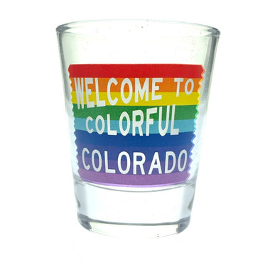 Welcome to Colorado Rainbow Pride Shot Glass 1.8oz - Paykoc Imports, Inc.