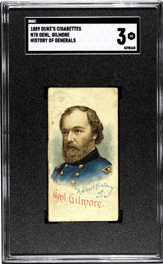 SGC 3 1889 Duke's Cigarettes General Gilmore N78 History Of Generals