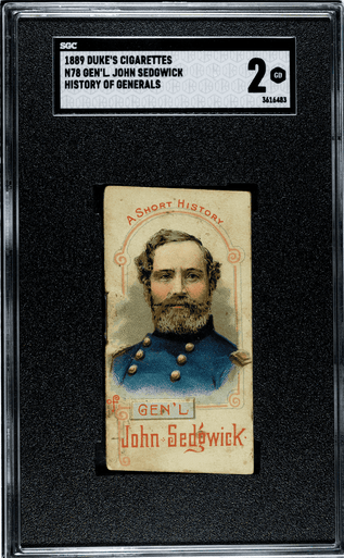 SGC 2 1889 Duke's Cigarettes General John Sedgwick N78 History Of Generals