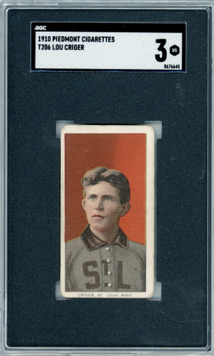 SGC 3 1910 T206 Lou Criger