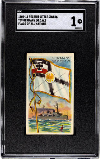 SGC 1 1909-1911 T59 Flags of all Nations Germany Man of War Updated ...