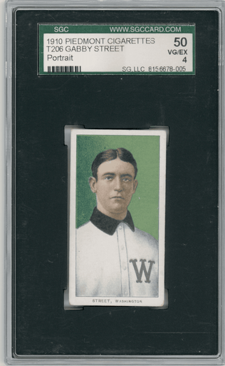 SGC 4 1910 T206 Gabby Street Portrait