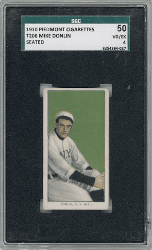 SGC 4 1910 T206 Mike Donlin Seated