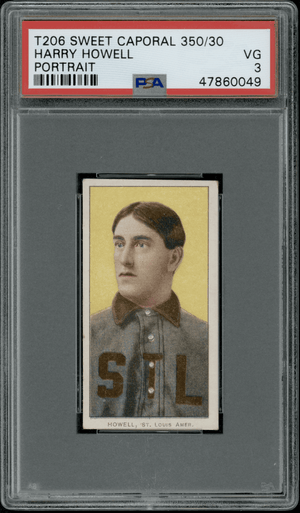 PSA 3 1910 T206 Harry Howell Portrait