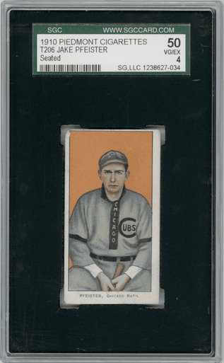 SGC 4 1910 T206 Jake Pfeister Seated