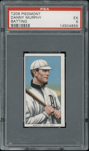 PSA 5 1910 T206 Danny Murphy Batting