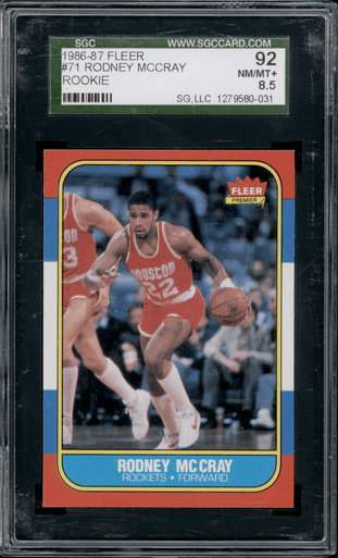 SGC 8.5 1986 Fleer Rodney McCray
