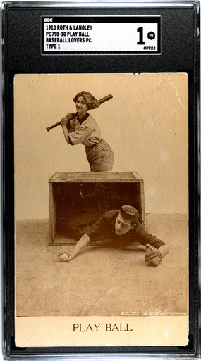 SGC 1 1910 Roth & Langley PC798-10 Baseball Postcards Play Ball Type 1 ...