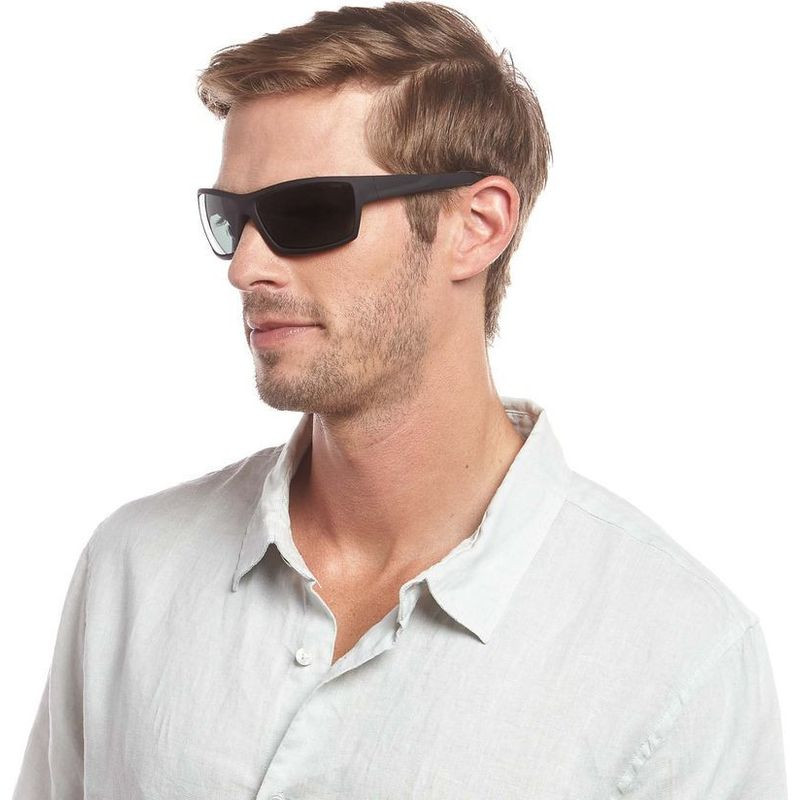 Cancer Council Bulla Sunglasses Black Rubber/Green Polarised