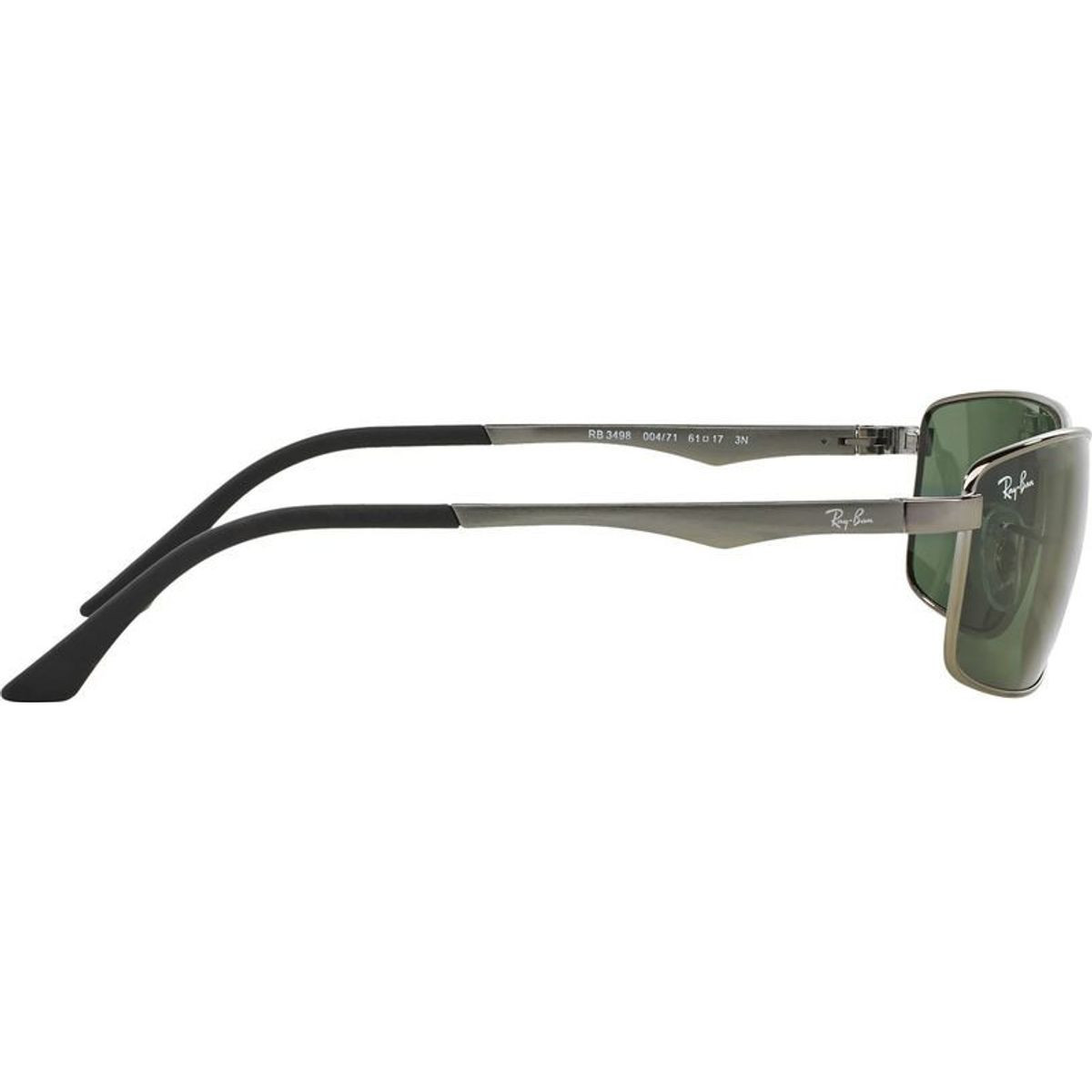 Shop Ray-Ban RB3498 Sunglasses Gunmetal/Dark Green 61 Size