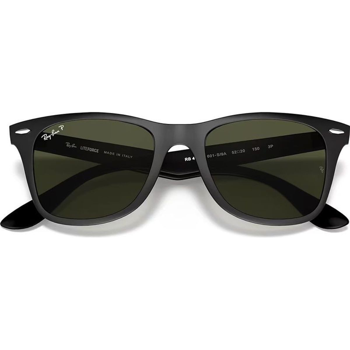 Shop Ray-Ban Wayfarer Liteforce RB4195 Black/Green Polarised